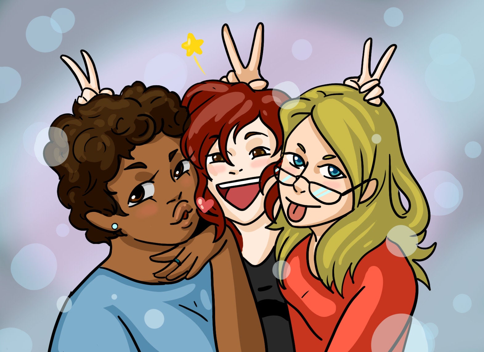 Custom Digital "draw the Squad Poses" - Etsy