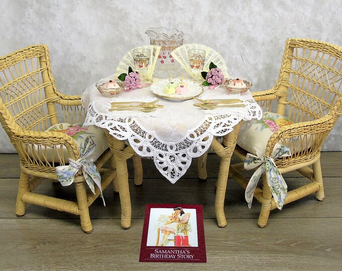 Vintage American Girl SAMANTHA'S Party Treats and Table & Chairs AND ...