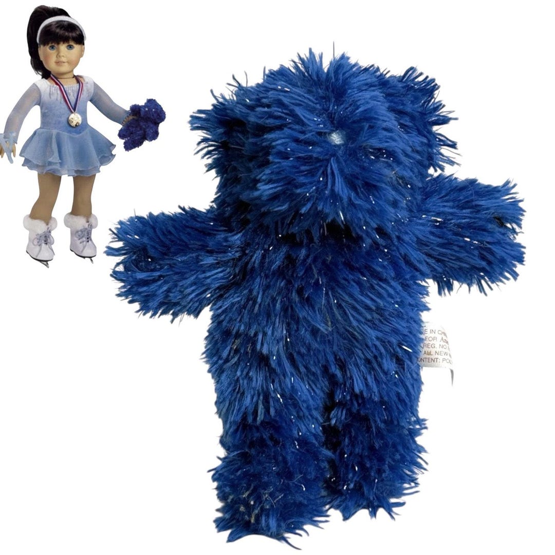 American Girl Blue Mini Bear Ice Dance Outfit Accessory Plush Faux Fur ...