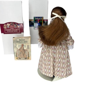 Vintage American Girl MINI FELICITY DOLL 6” Cloth Body Meet Outfit Book ...