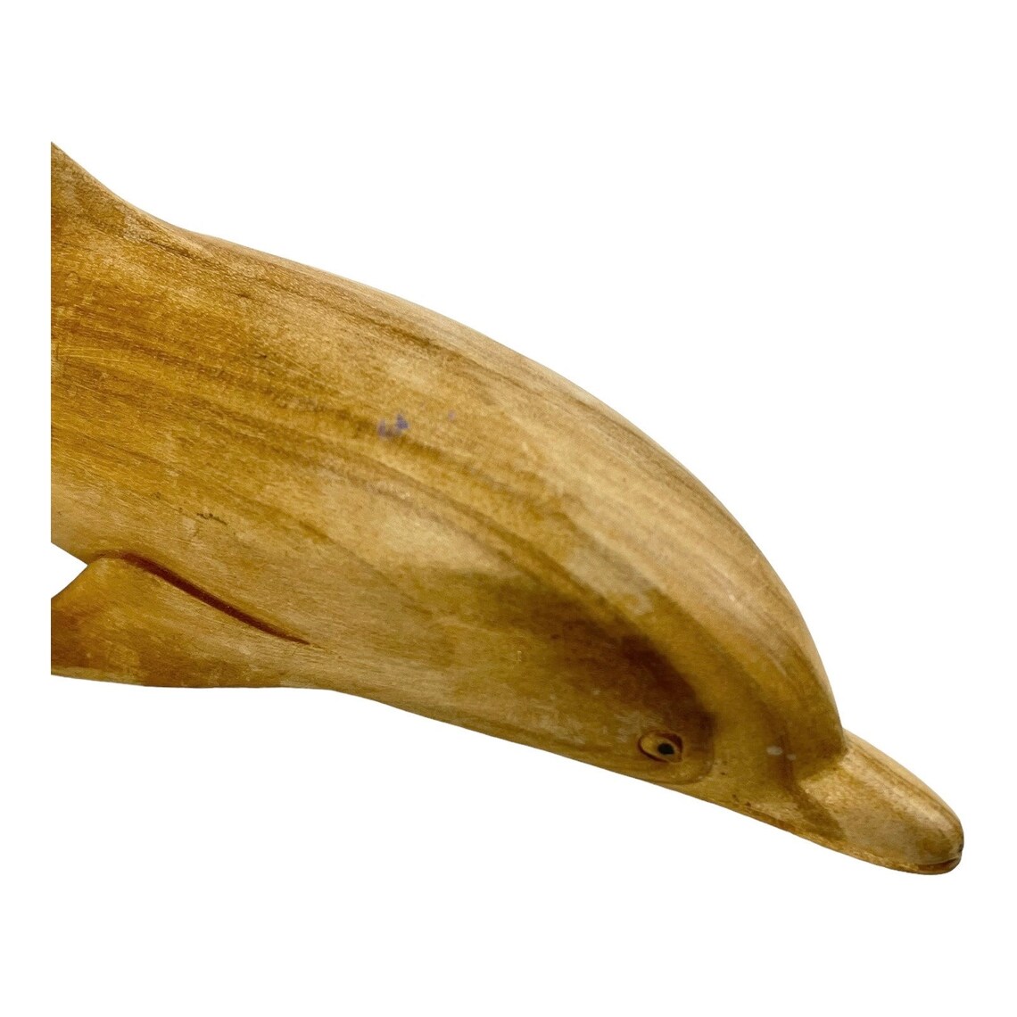 VTG Carved WOOD DOLPHIN 8 Fish Wooden Carving Figurine Nautical Sea ...