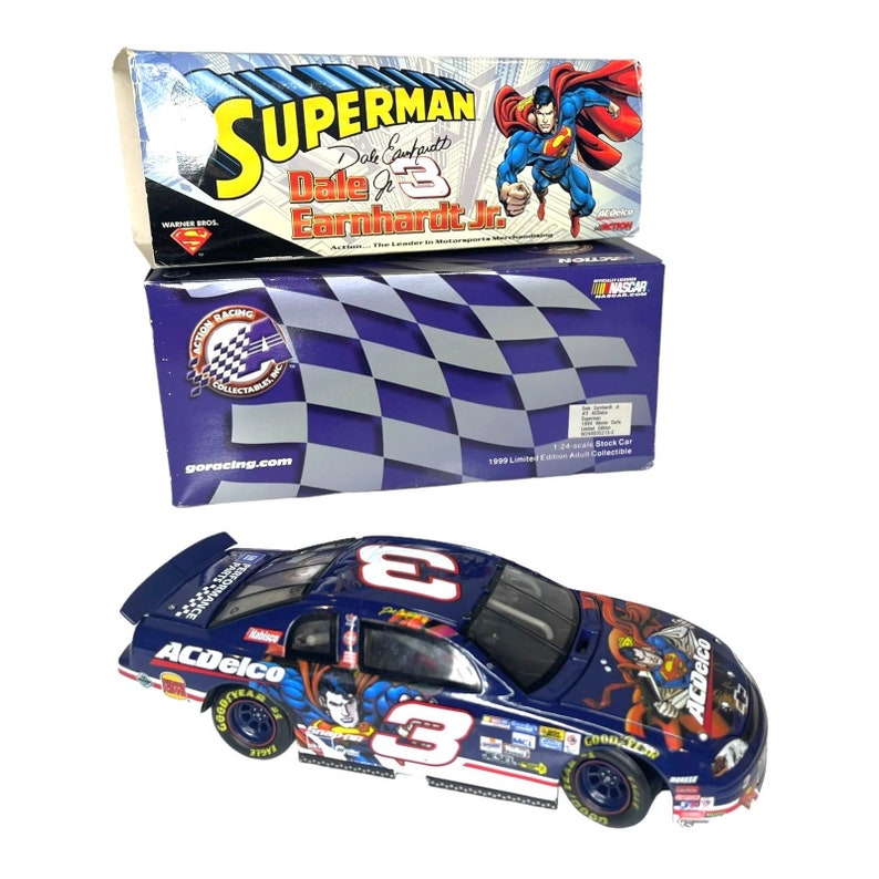 New Dale Earnhardt Jr 3 SUPERMAN AC DELCO 1:24 Scale Action 1999 Monte ...