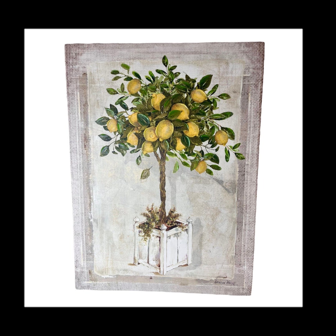 Kathryn White LEMON TREE ART 24x32 Giclee Painting on Canvas Wall ...