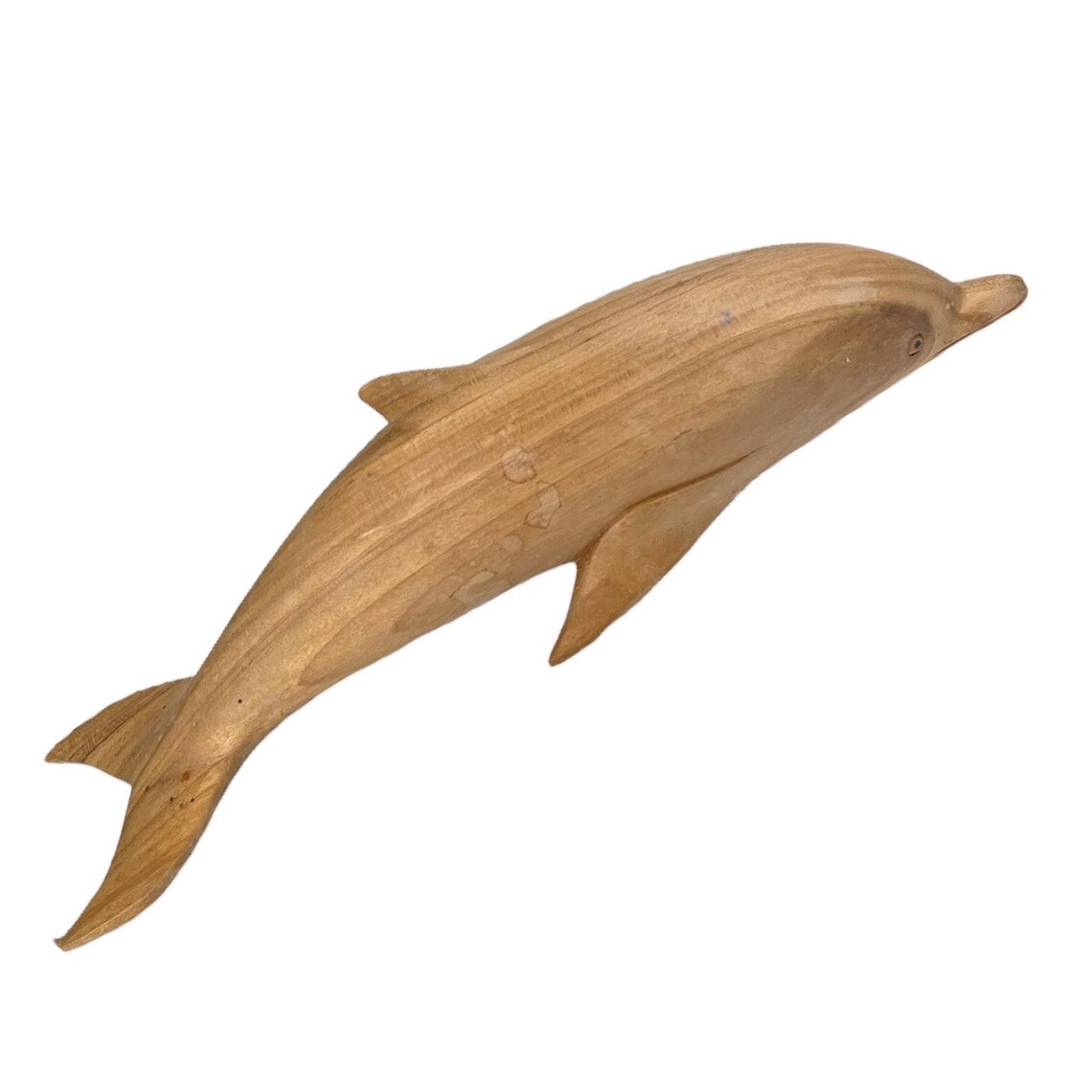 VTG Carved WOOD DOLPHIN 8 Fish Wooden Carving Figurine Nautical Sea ...