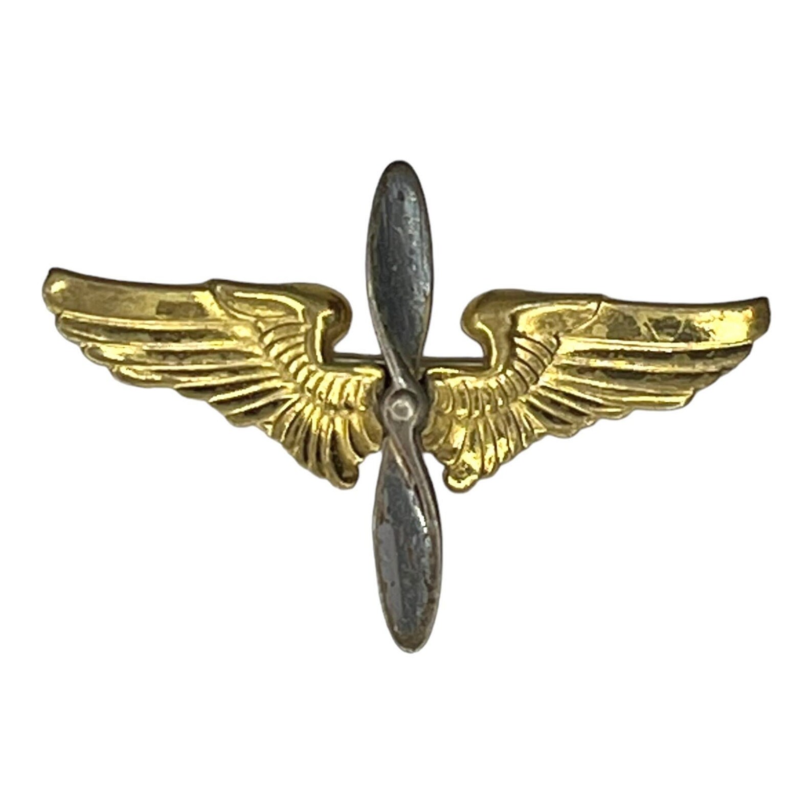 Lamode Signed US Army Aviation Wings BROOCH 1.5 Hat Pin Gold Silver ...