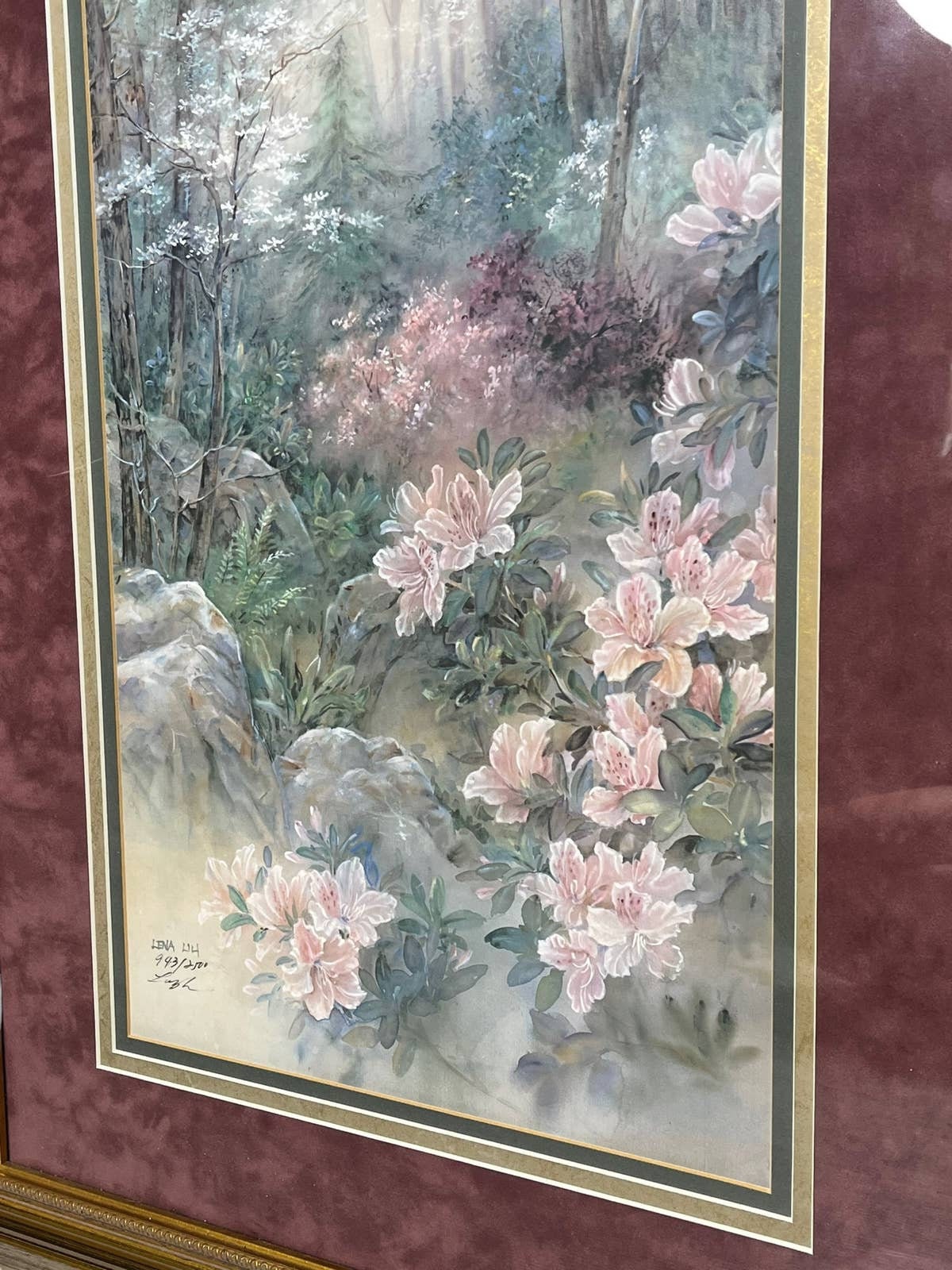 Set 2 Lina Liu FLORAL ART Signed Numbered 691 & 943 Azalea - Etsy