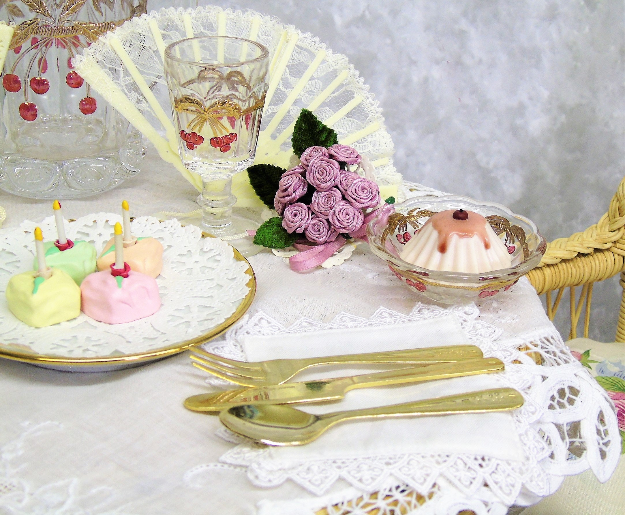Vintage American Girl SAMANTHA'S Party Treats and Table & Chairs AND ...