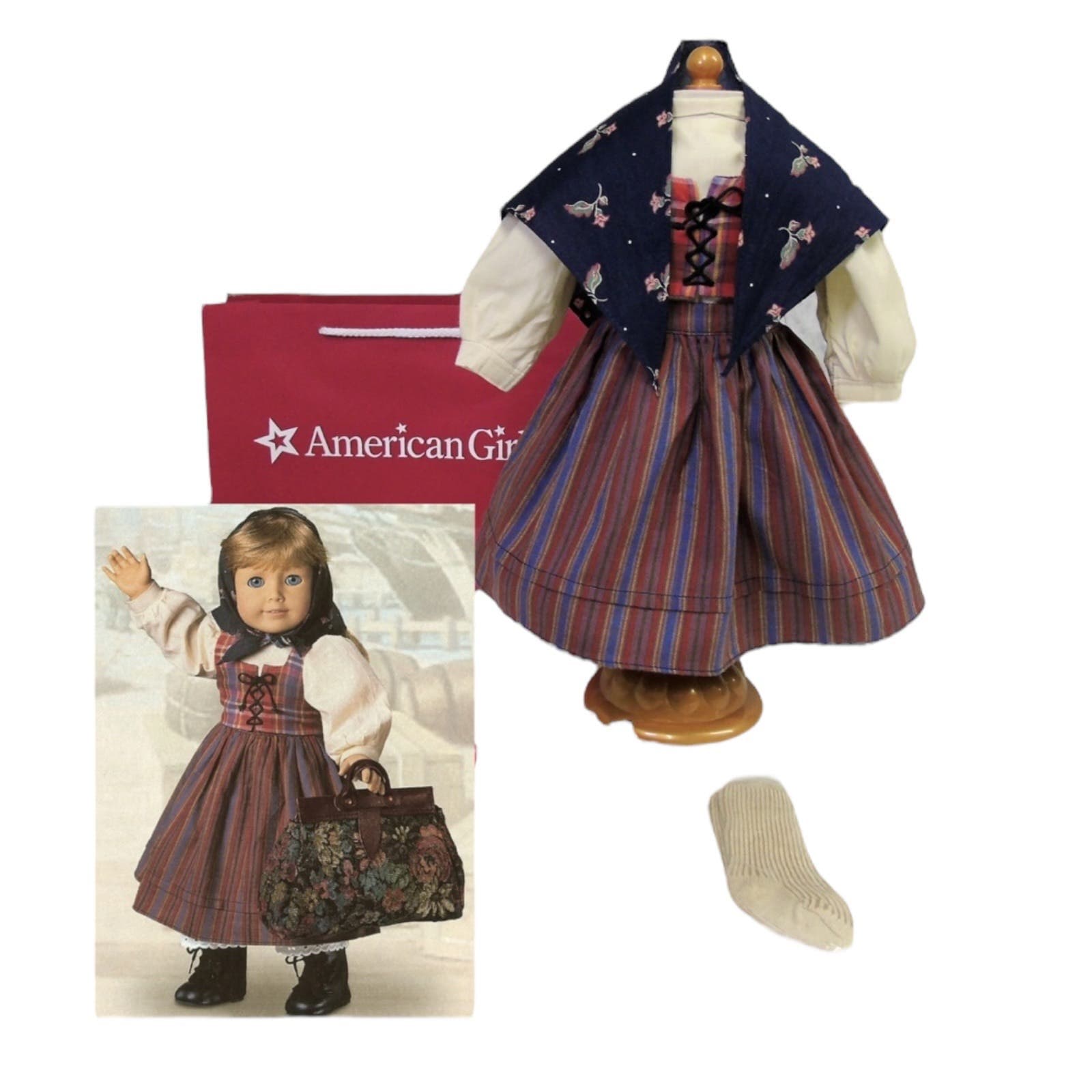 Vintage American Girl Kirsten Doll Clothes DIRNDL & KERCHIEF OUTFIT ...