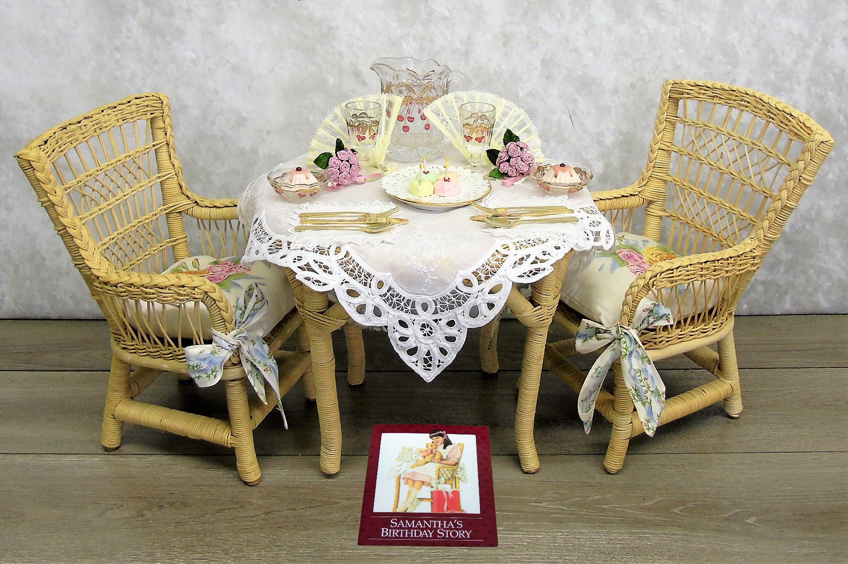Vintage American Girl SAMANTHA'S Party Treats and Table & Chairs AND ...