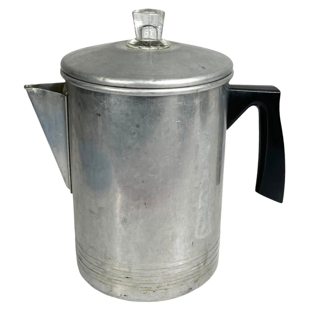 VTG 1950s Chiltonware COFFEE PERCOLATOR Pot 8 Aluminum Kitchen Decor ...