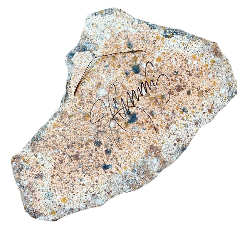 Fraqs Rock Art John Running HORSE Artist Signed Stone 11x7 Wall Hanging ...
