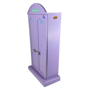 American Girl COMPUTER DESK ARMOIRE Purple Doll Furniture Computer ...