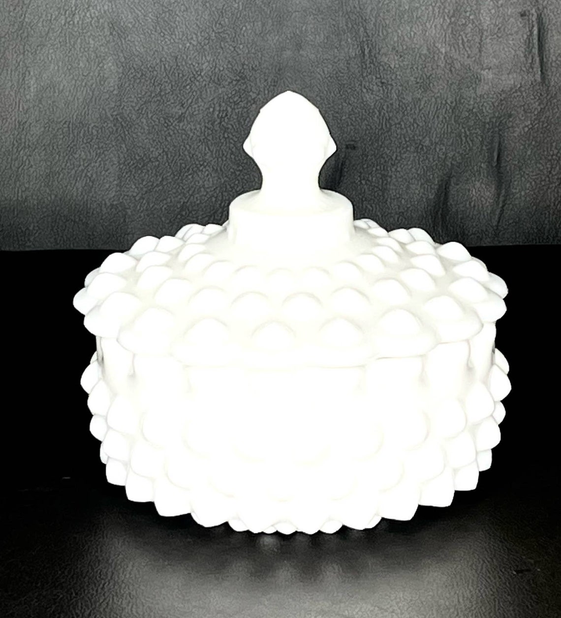 1950's Fenton Hobnail Milk Glass CANDY DISH LID 6 - Etsy