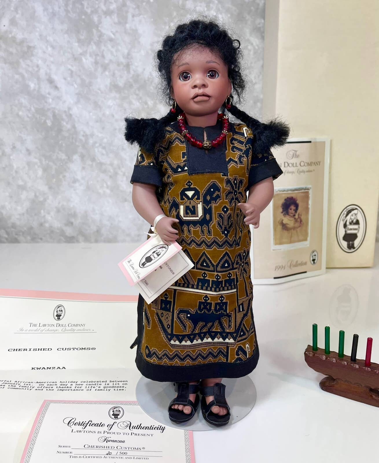 Kwanzaa Porcelain African American Ethnic ART DOLL Wendy - Etsy