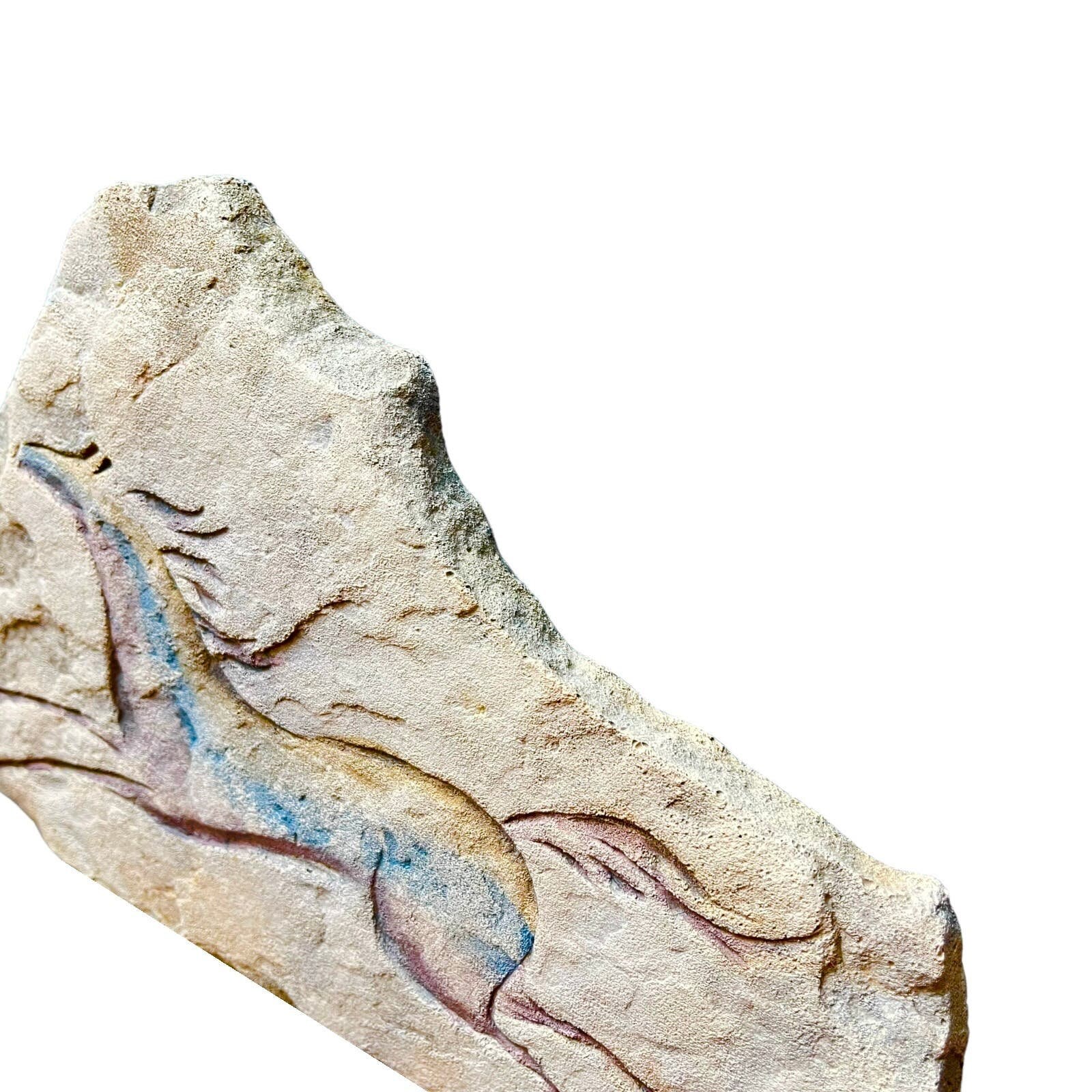 Fraqs Rock Art John Running HORSE Artist Signed Stone 11x7 Wall Hanging ...