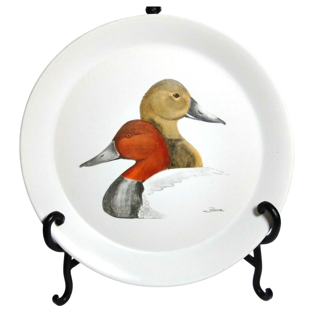 Bennington Potters Duck Plate Pierson Vermont 1669 YA White Agate Art ...