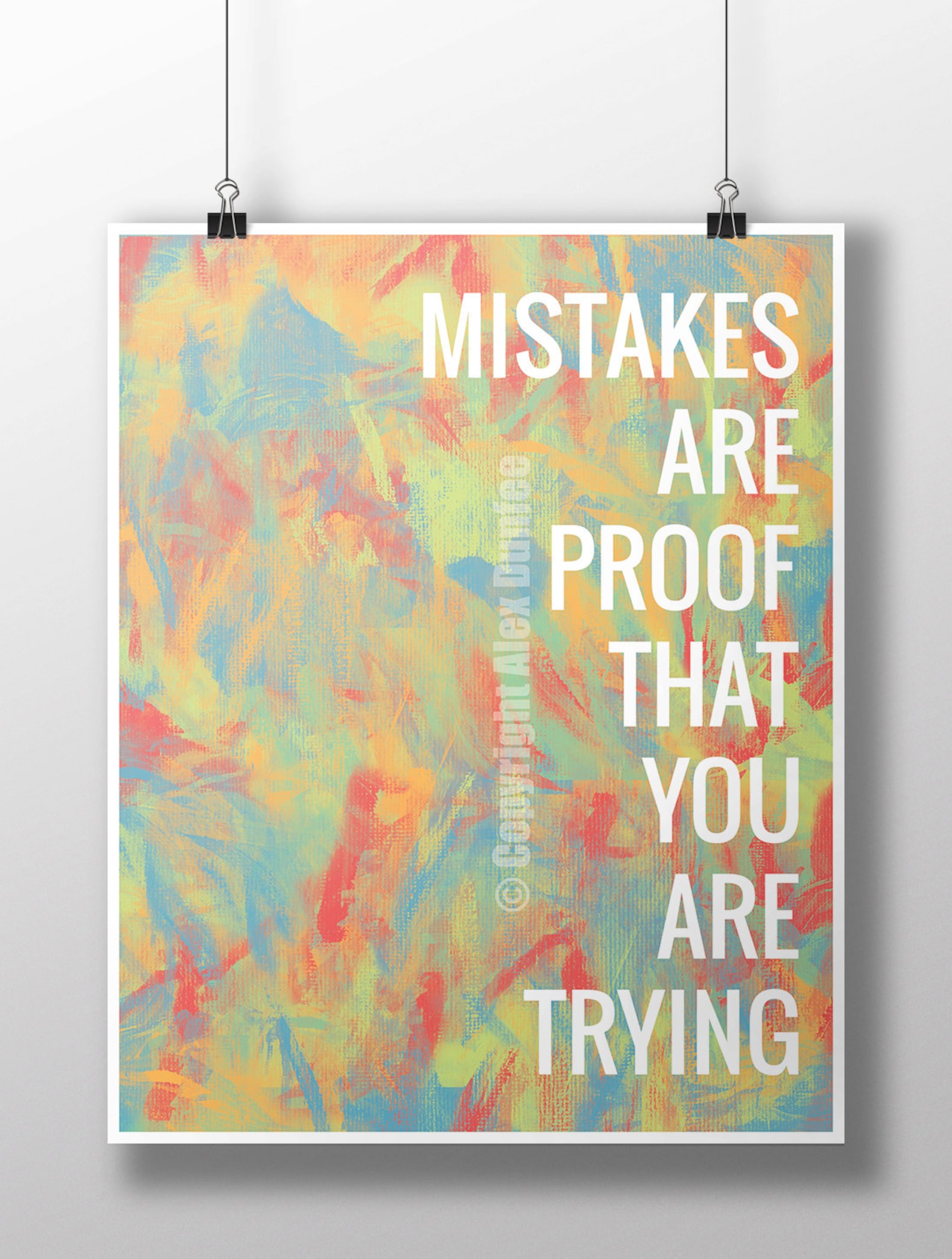 16"x20" Mistakes Are Proof That You Are Trying - Classroom Poster ...
