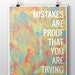 16x20 Mistakes Are Proof That You Are Trying Classroom Poster ...
