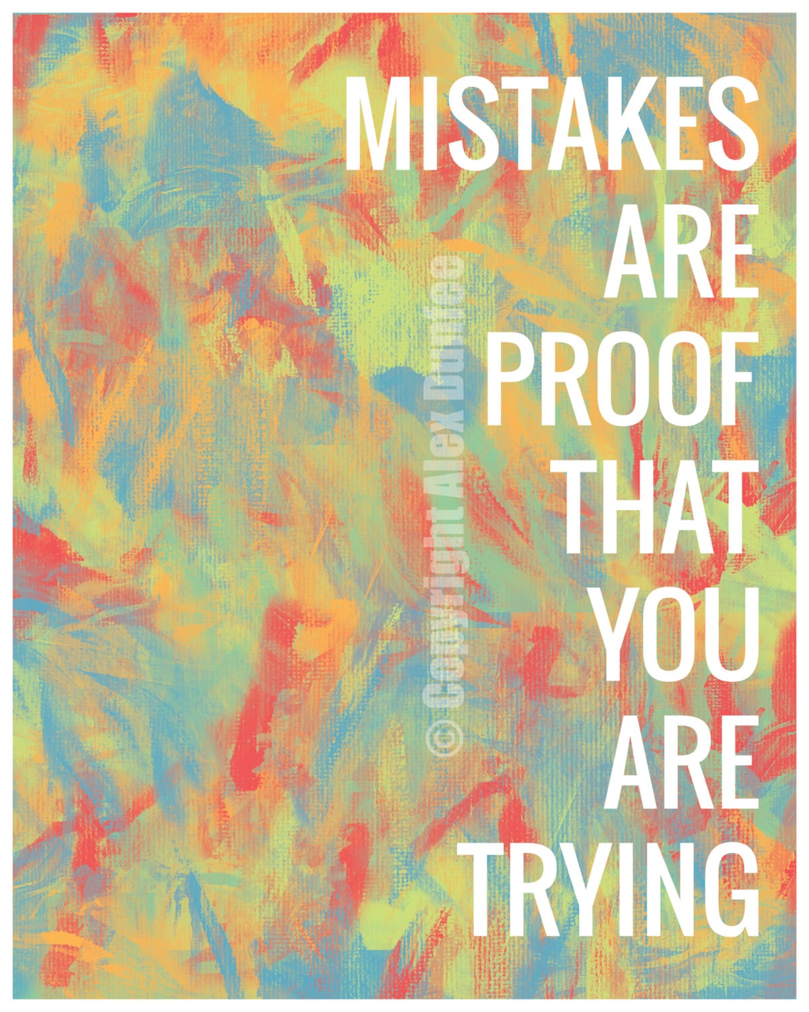 16"x20" Mistakes Are Proof That You Are Trying - Classroom Poster ...
