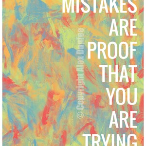 16"x20" Mistakes Are Proof That You Are Trying - Classroom Poster ...