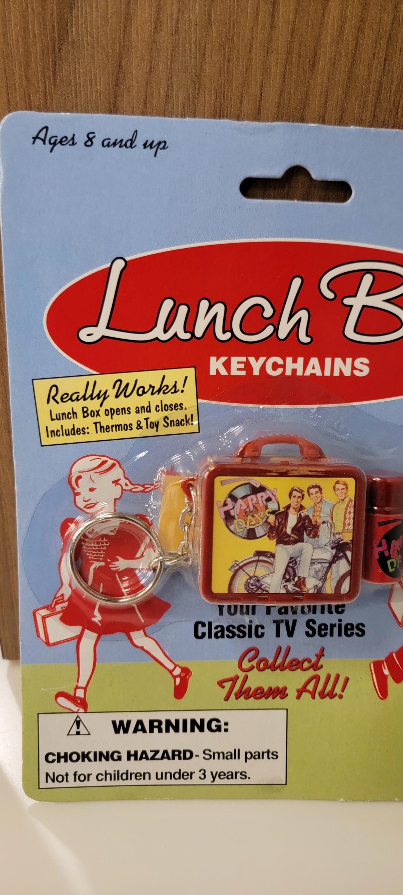 HAPPY DAYS Mini Lunch Box KEYCHAIN With Thermos and Toy Snack 1998 ...