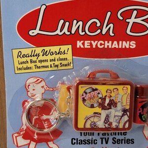 HAPPY DAYS Mini Lunch Box KEYCHAIN With Thermos and Toy Snack 1998 ...