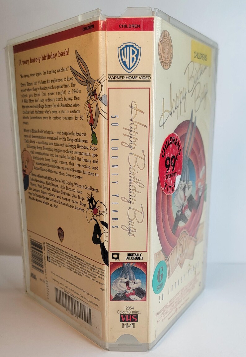 HAPPY BIRTHDAY BUGS Vhs Clamshell Childrens Cartoons Blockbuster 90s ...