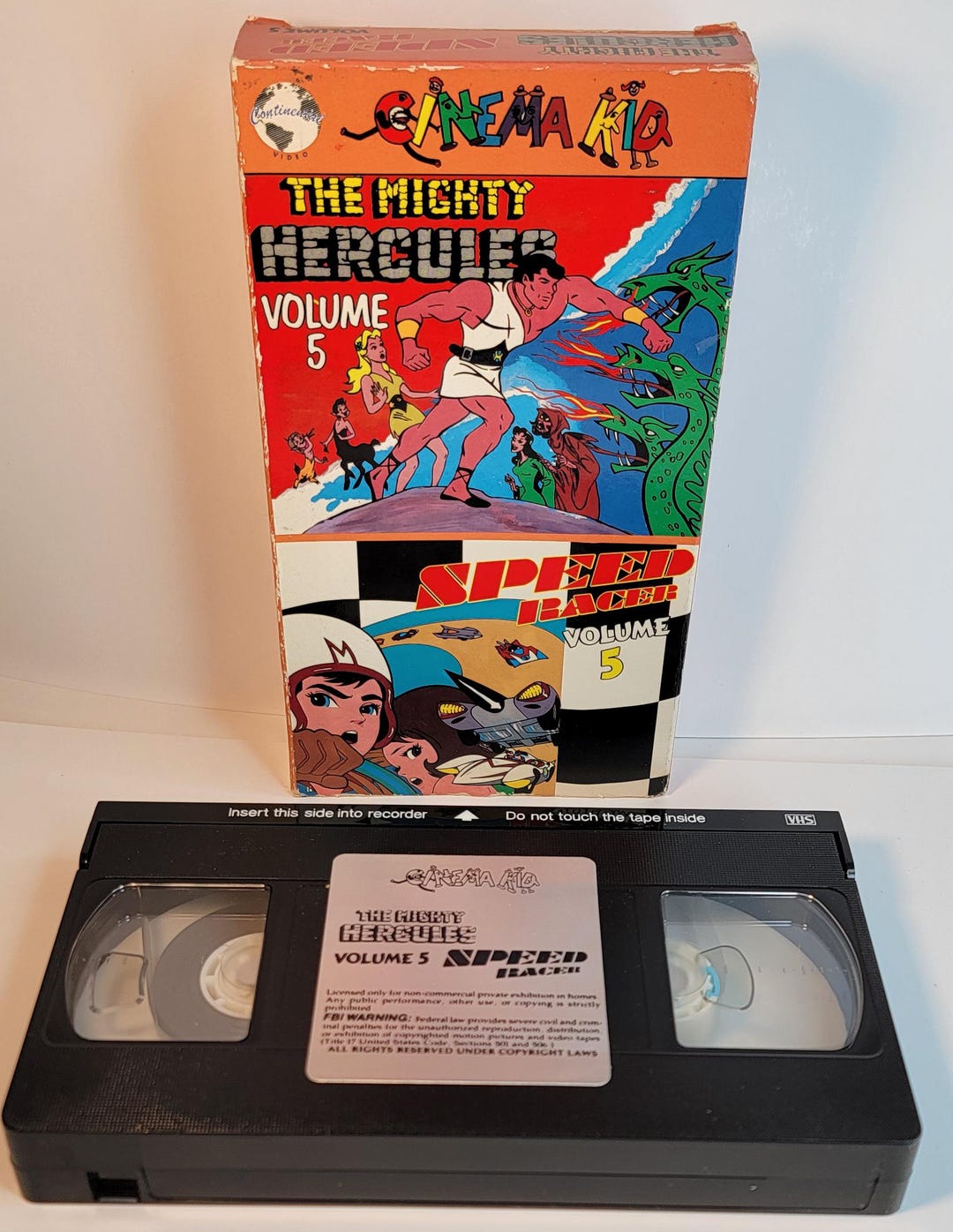 Speed Racer&mighty Hercules Vol 5 Cartoon VHS Episodes Cinema Kid 1986 ...