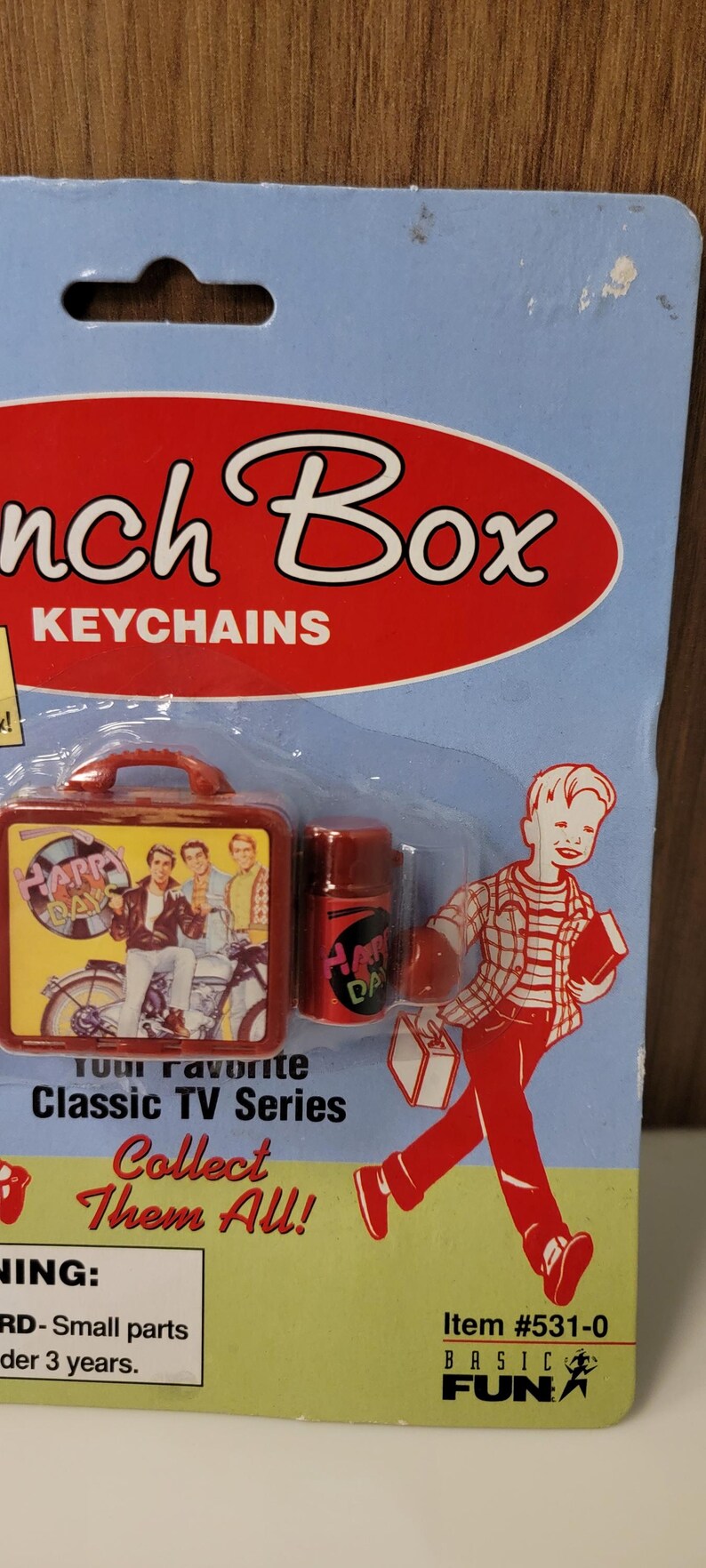 HAPPY DAYS Mini Lunch Box KEYCHAIN With Thermos and Toy Snack 1998 ...