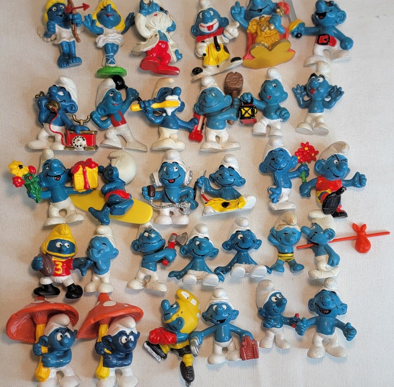YOU PICK SMURFS Peyo Pvc Figures 1970's 1980's Schleich Papa Smurf ...