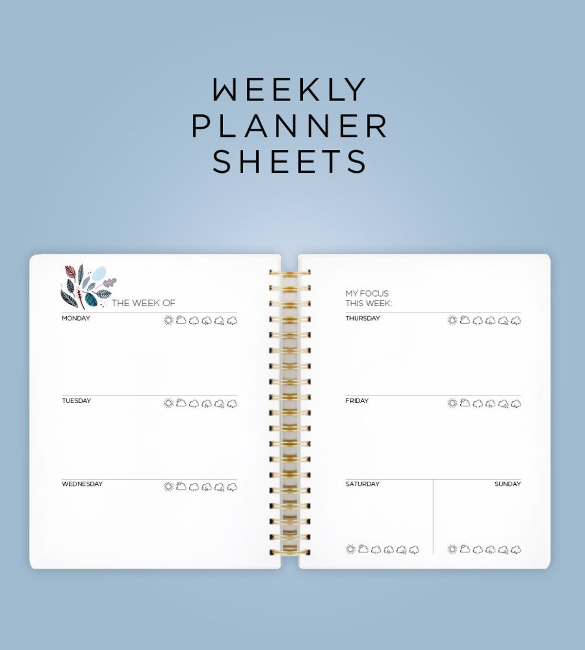 Undated Personal Planner Printable, Printable Planner Inserts ...