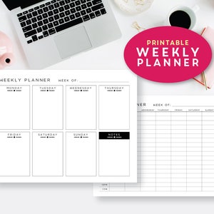 Printable Weekly Planner Sheets, Weekly Personal Planner Kit, Printable ...