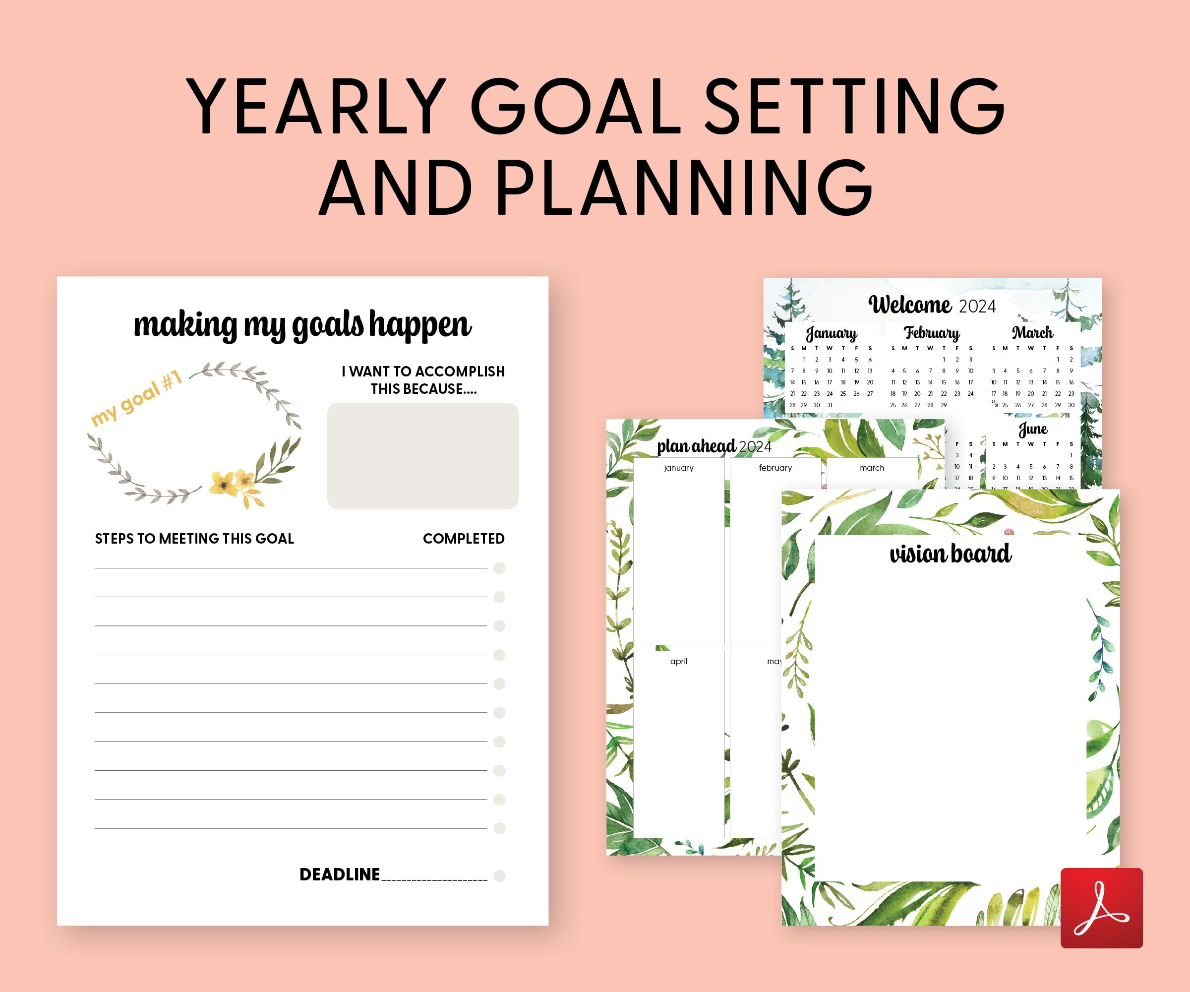 2024 Printable Planner, Monthly Planner Pages, Daily Planner Pages ...