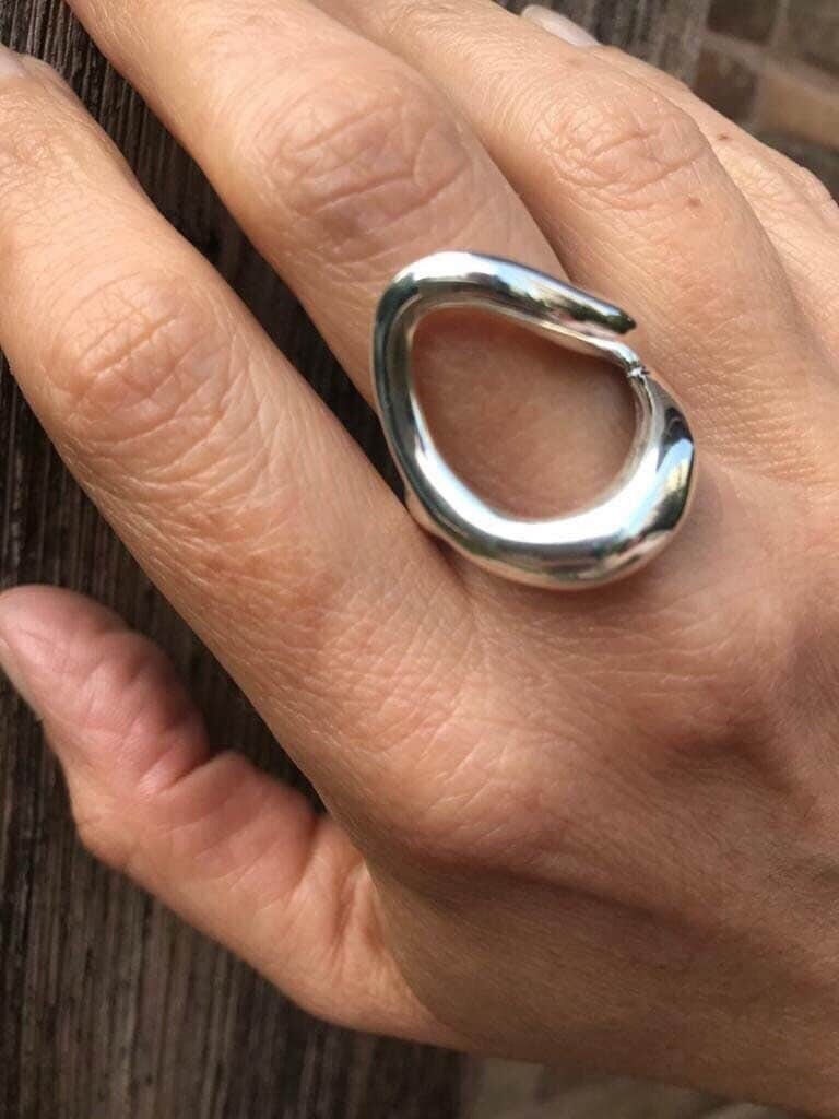 Sterling Silver Ring wide Band Ring Chunky Ring Silver - Etsy