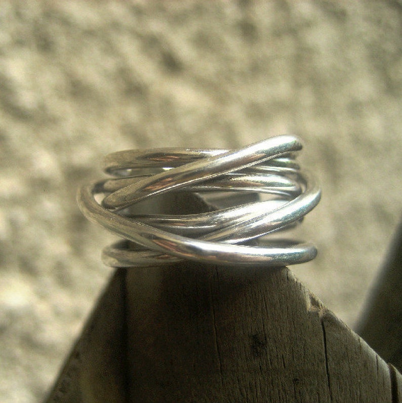 Wire Ring,twisted Silver Wire,handmade Ring in Silver 925,statement ...