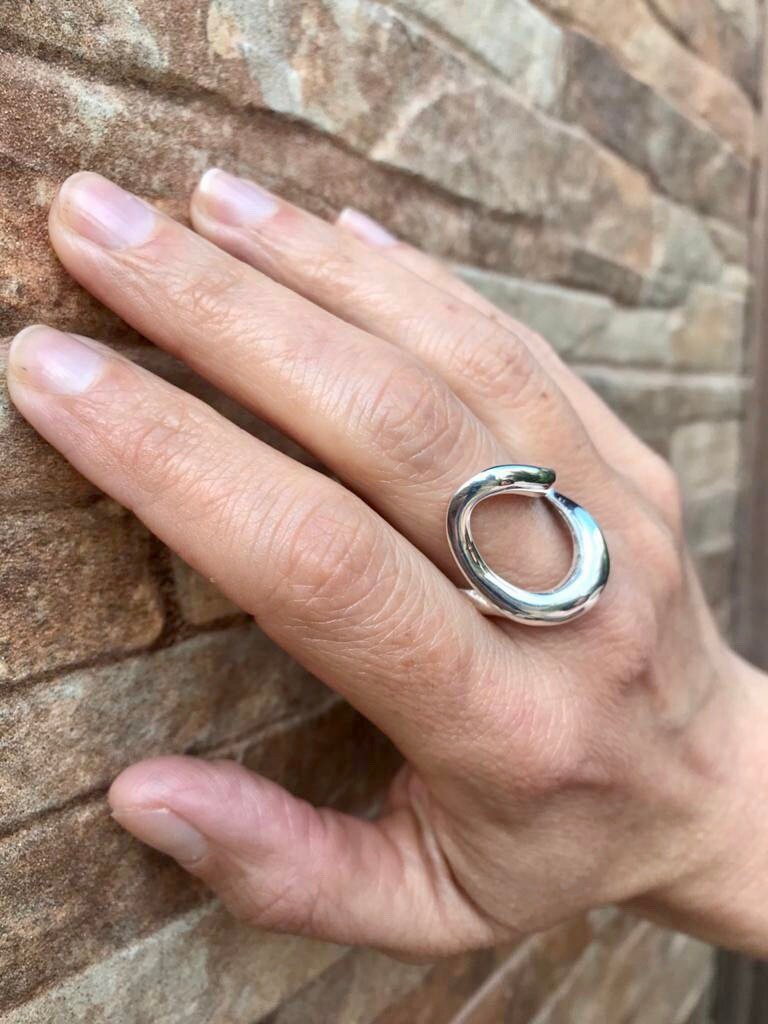 Sterling Silver Ring wide Band Ring Chunky Ring Silver | Etsy