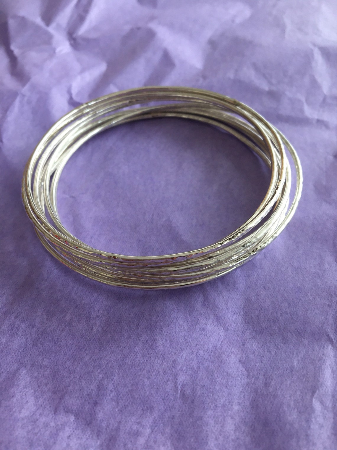 Silver Bangle Bracelet Set Handmade Sterling Silver - Etsy