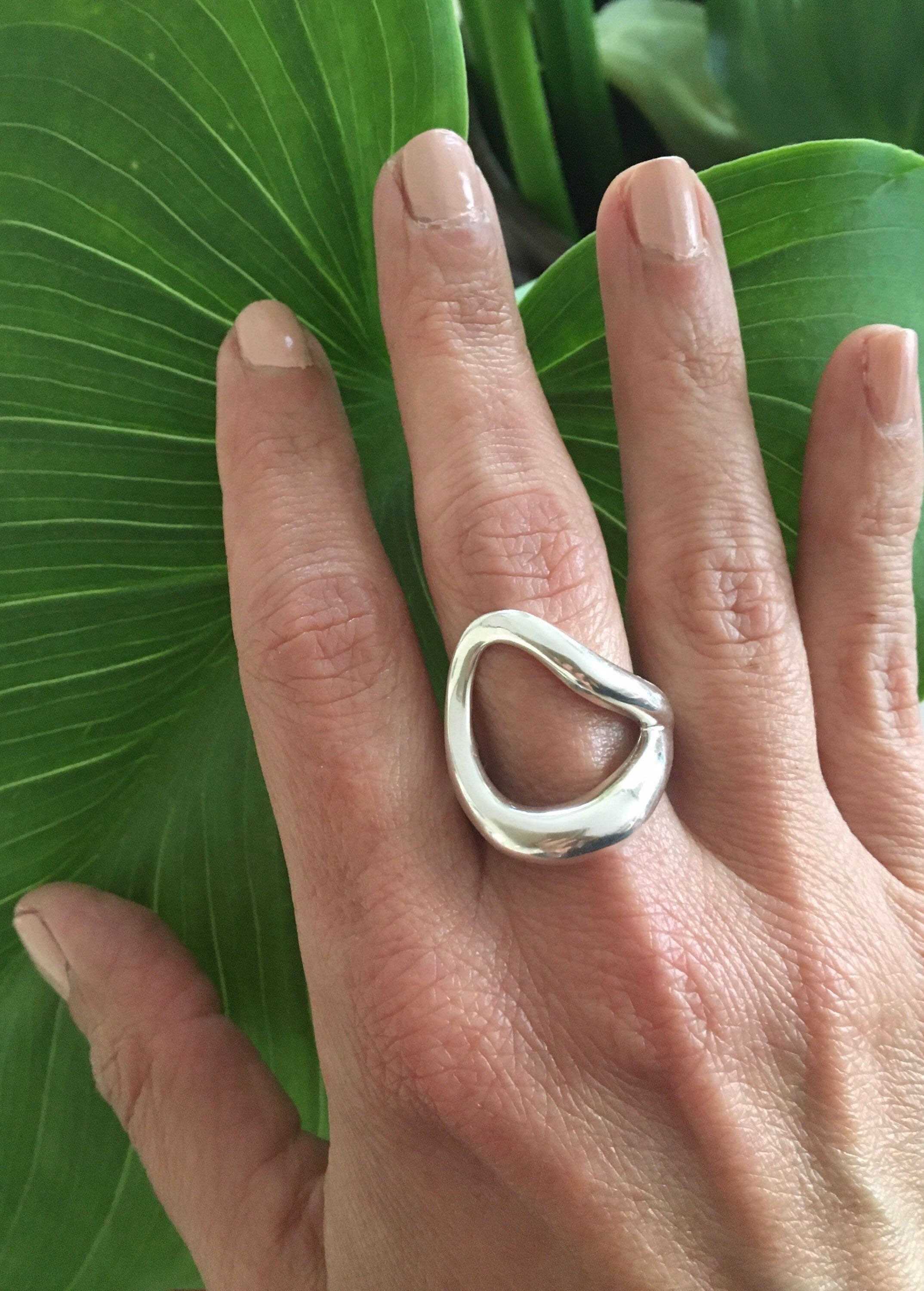 Sterling Silver Ring wide Band Ring Chunky Ring Silver - Etsy