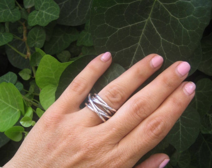 Wire Ring,twisted Silver Wire,handmade Ring in Silver 925,statement ...