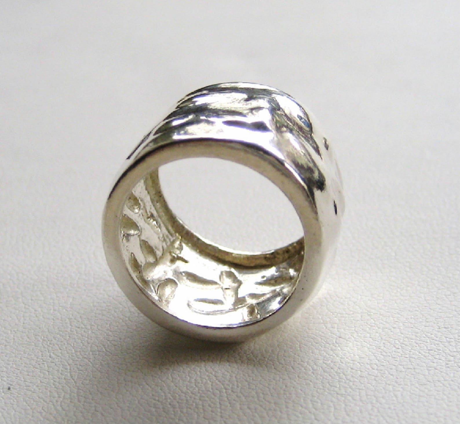 Hammered Silver Ring Handmade Hammered Ring Sterling Silver - Etsy