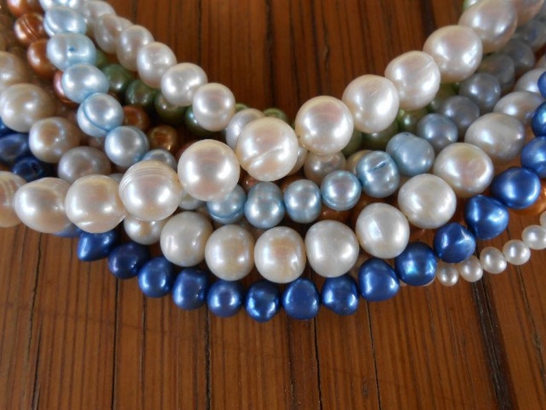 Necklace With Natural Pearls ,multi Colored Pearls ,beaded Necklace ...