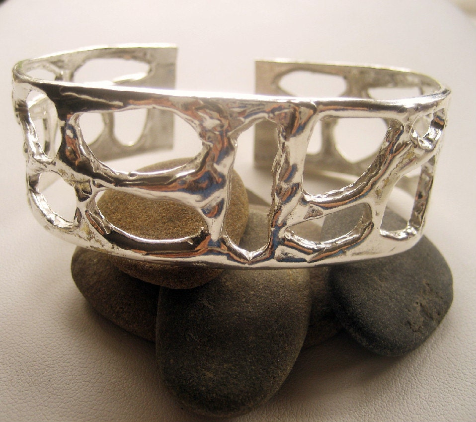 Silver Bracelet Cuff Handmade Silver 925 Cuff - Etsy