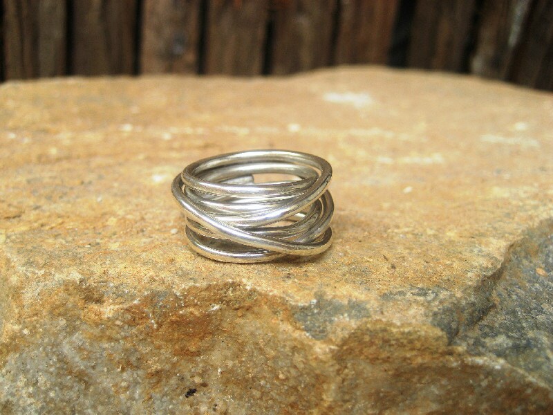 Wire Ringtwisted Silver Wirehandmade Ring in Silver - Etsy