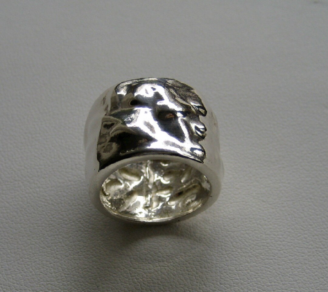 Hammered Silver Ring, Handmade Hammered Ring, Sterling Silver 925 Ring ...