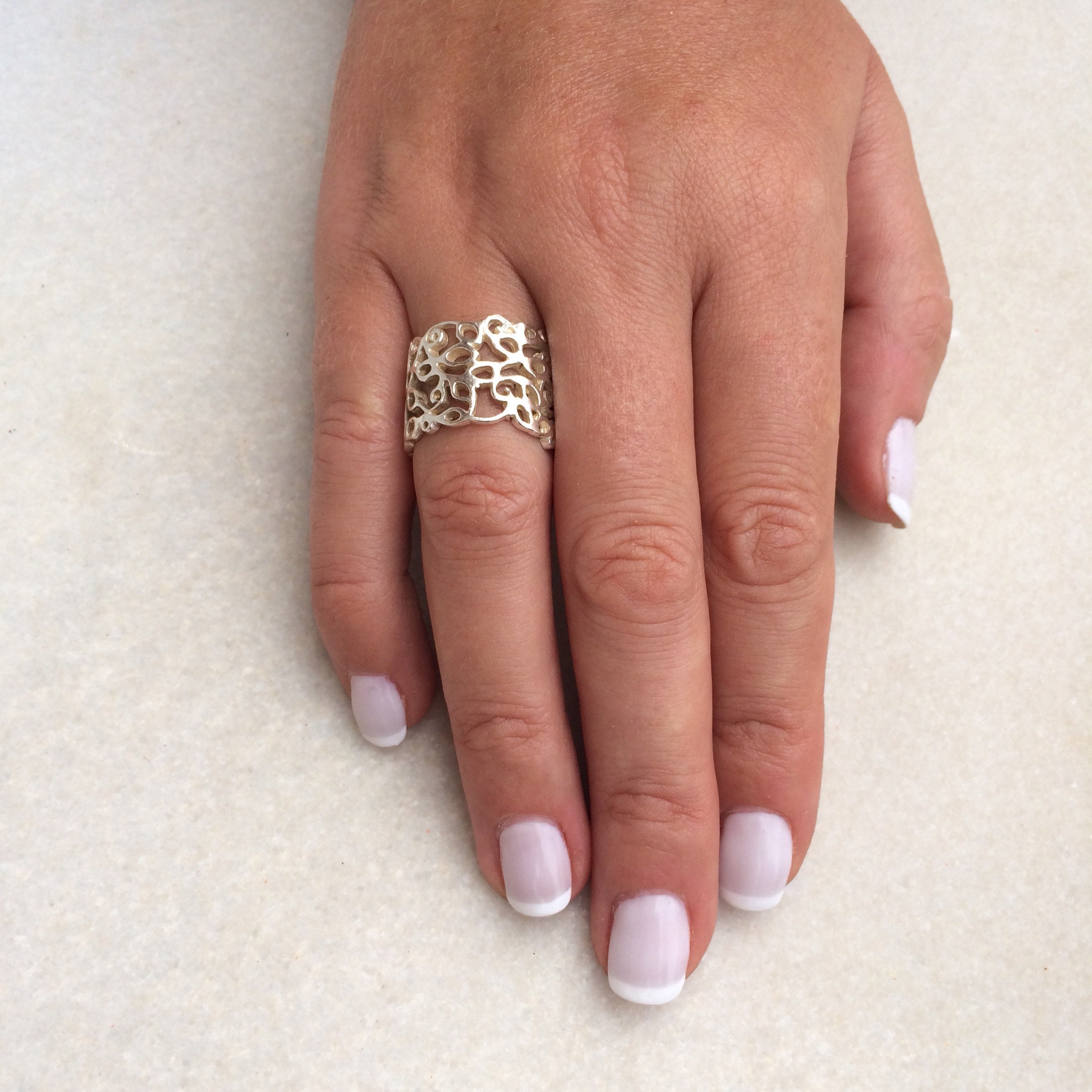 Sterling Silver Ring ,wide Band Ring, Chunky Silver Ring , Silver Ring ...