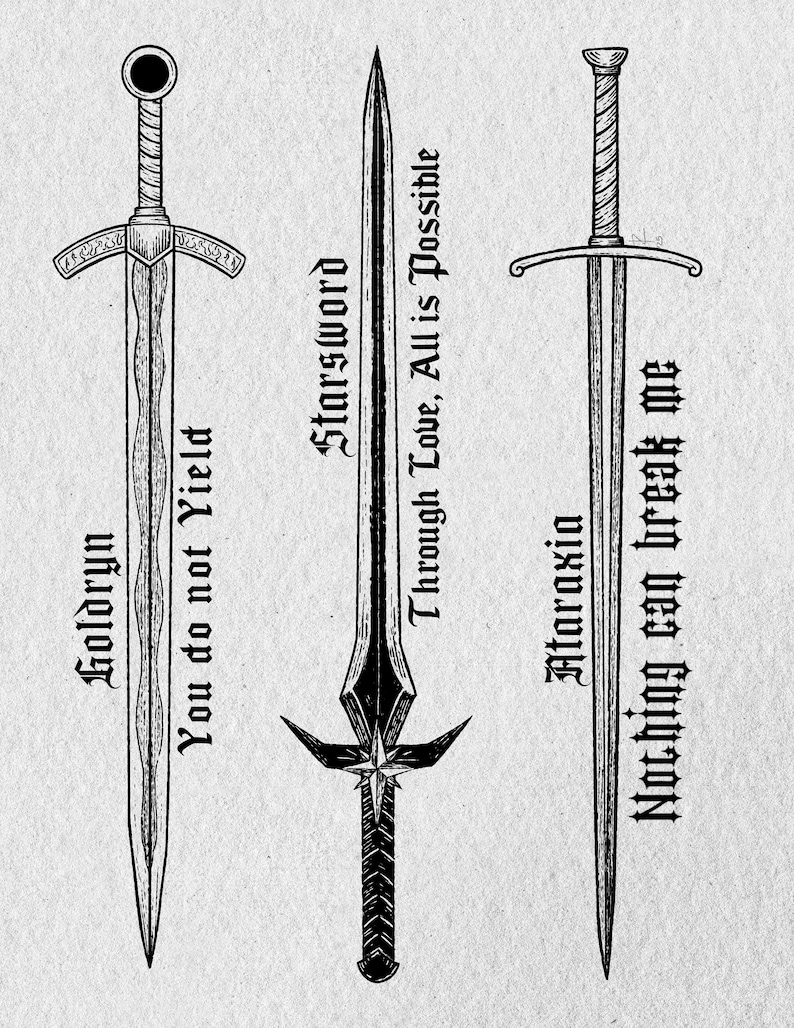 Ataraxia Goldryn Starsword Quotes | 8x10 Illustration | Art Print - Etsy