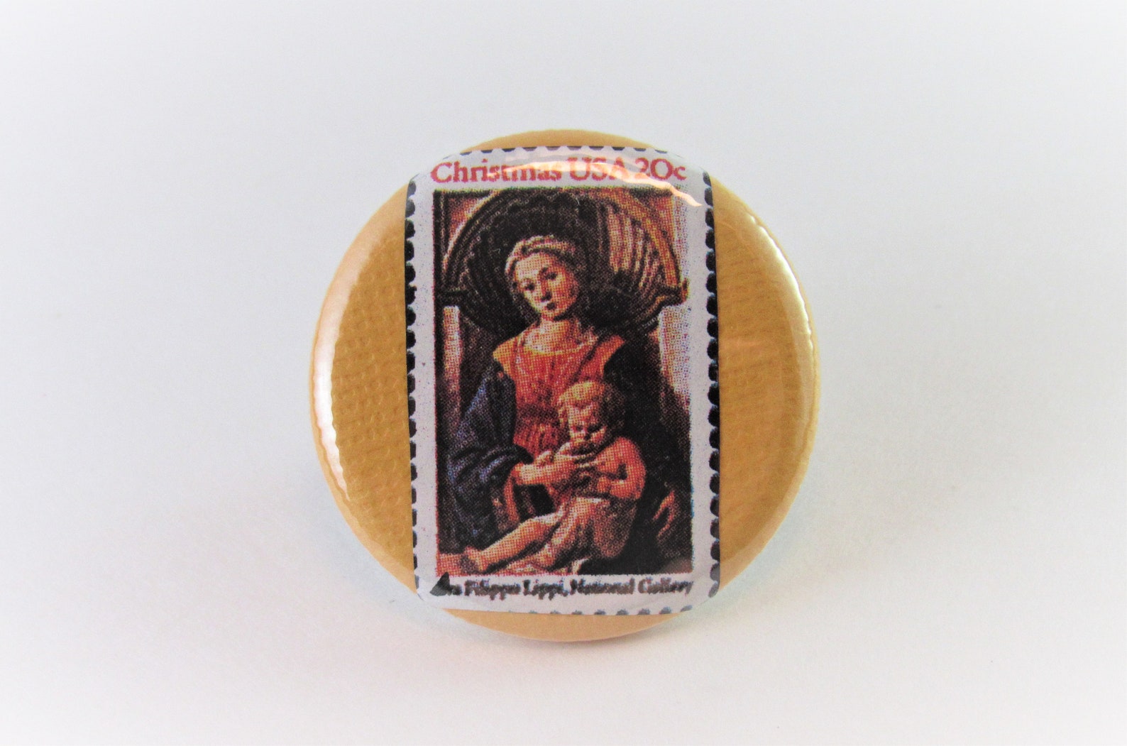 Virgin Mary With Baby Jesus US Christmas Stamp - 1.25" Button - Pin - Etsy
