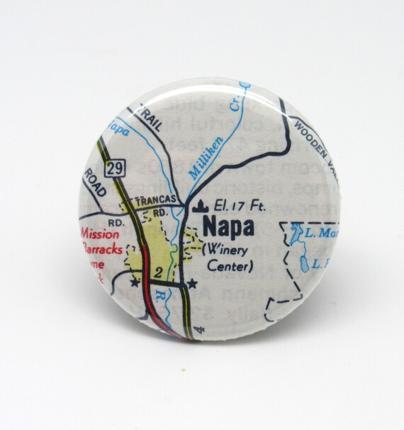 Napa California Map Pin 1.25 Button - Etsy