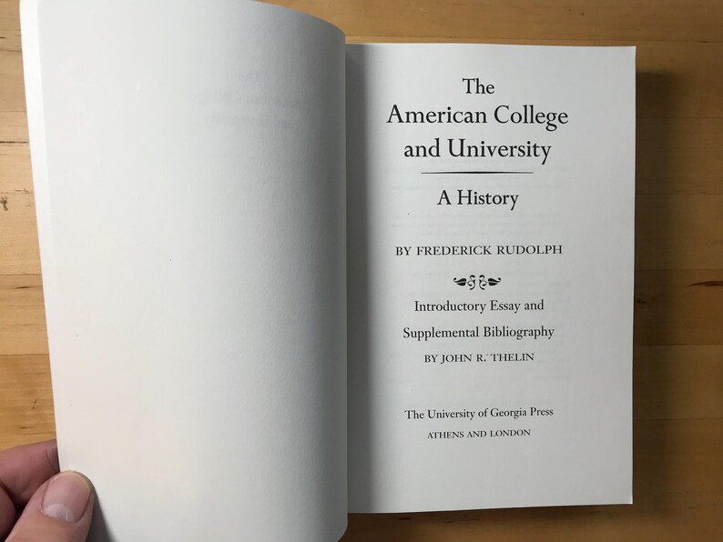 The American College & University: A History, by Frederick Rudolph - Etsy