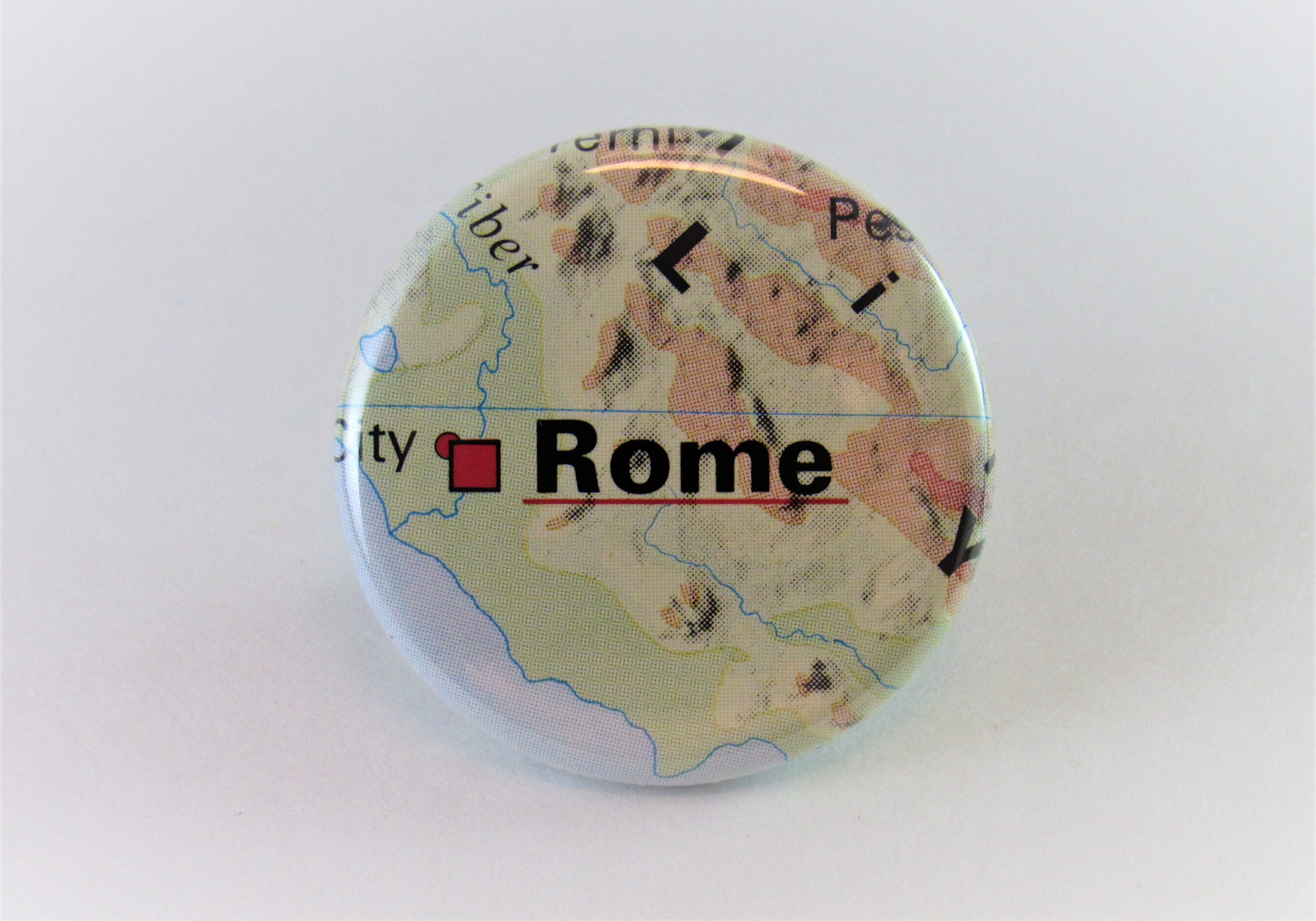 Rome Italy Map Pin 1.25 Button | Etsy